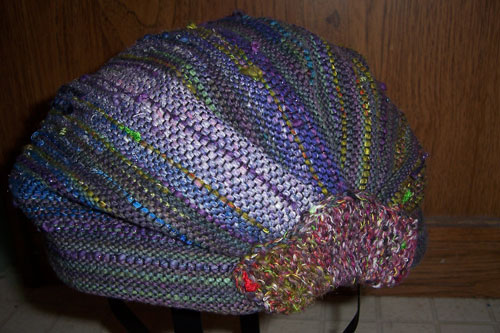 Lizards in the Leaves: Saori Weaving - Hat