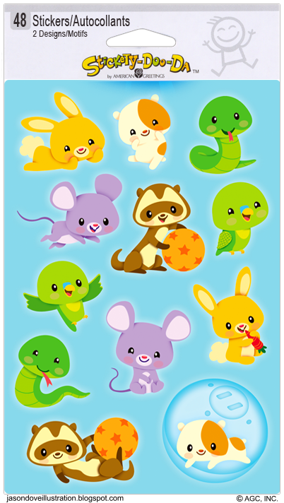 Jason Dove Illustration: Cute Pets Sticker Sheets