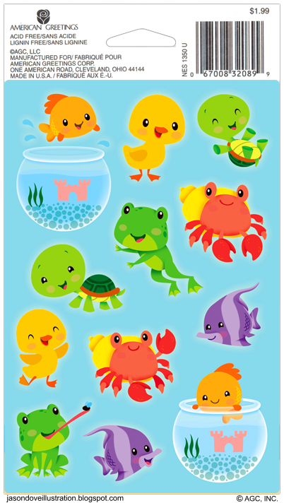 Jason Dove Illustration: Cute Pets Sticker Sheets