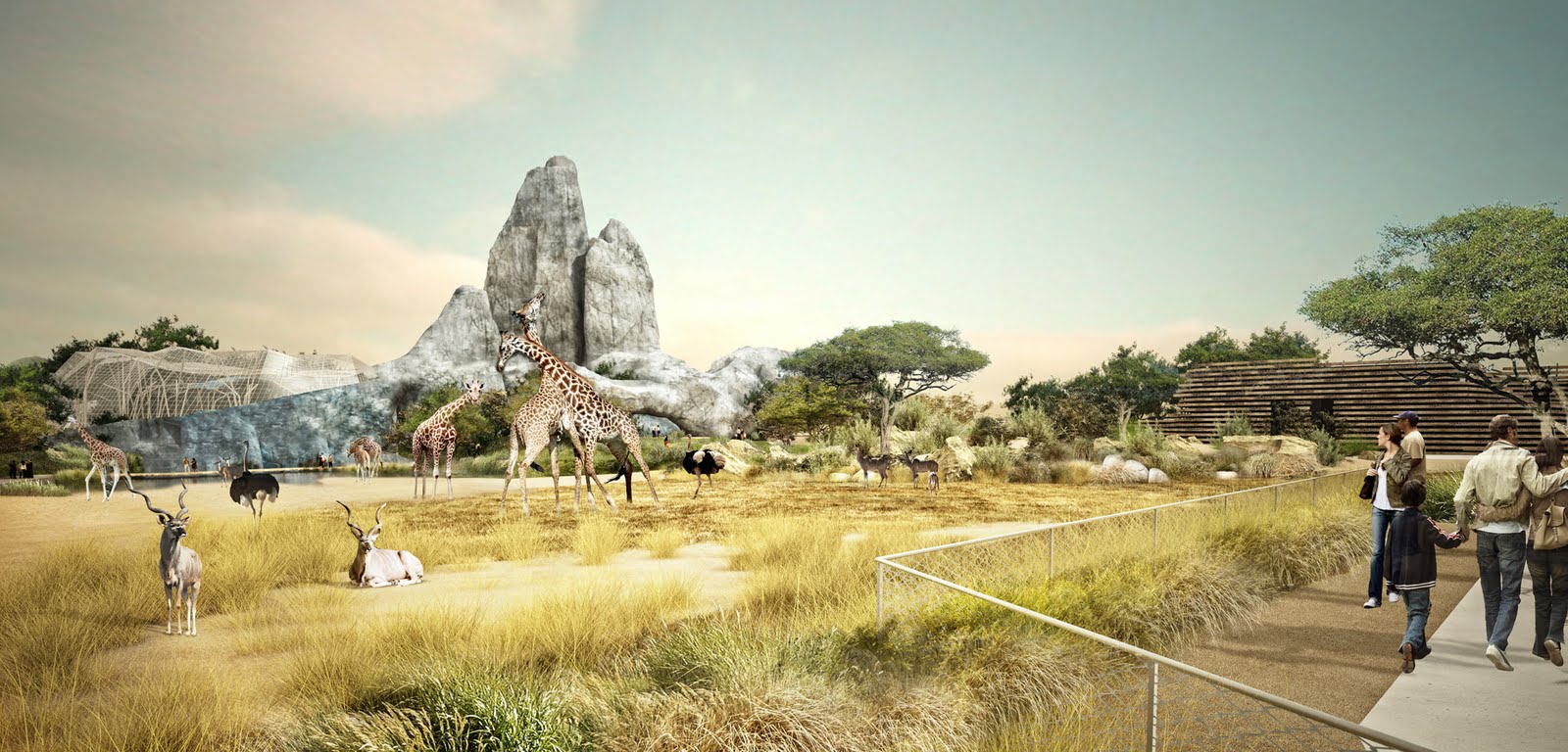 Aumont Tanguy Architectural & Design Rendering: Rénovation Zoo de Vincennes