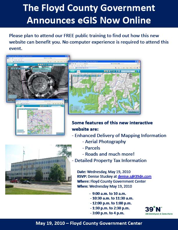 Floyd County’s got eGIS. That’s online mapping. Want to learn more ...