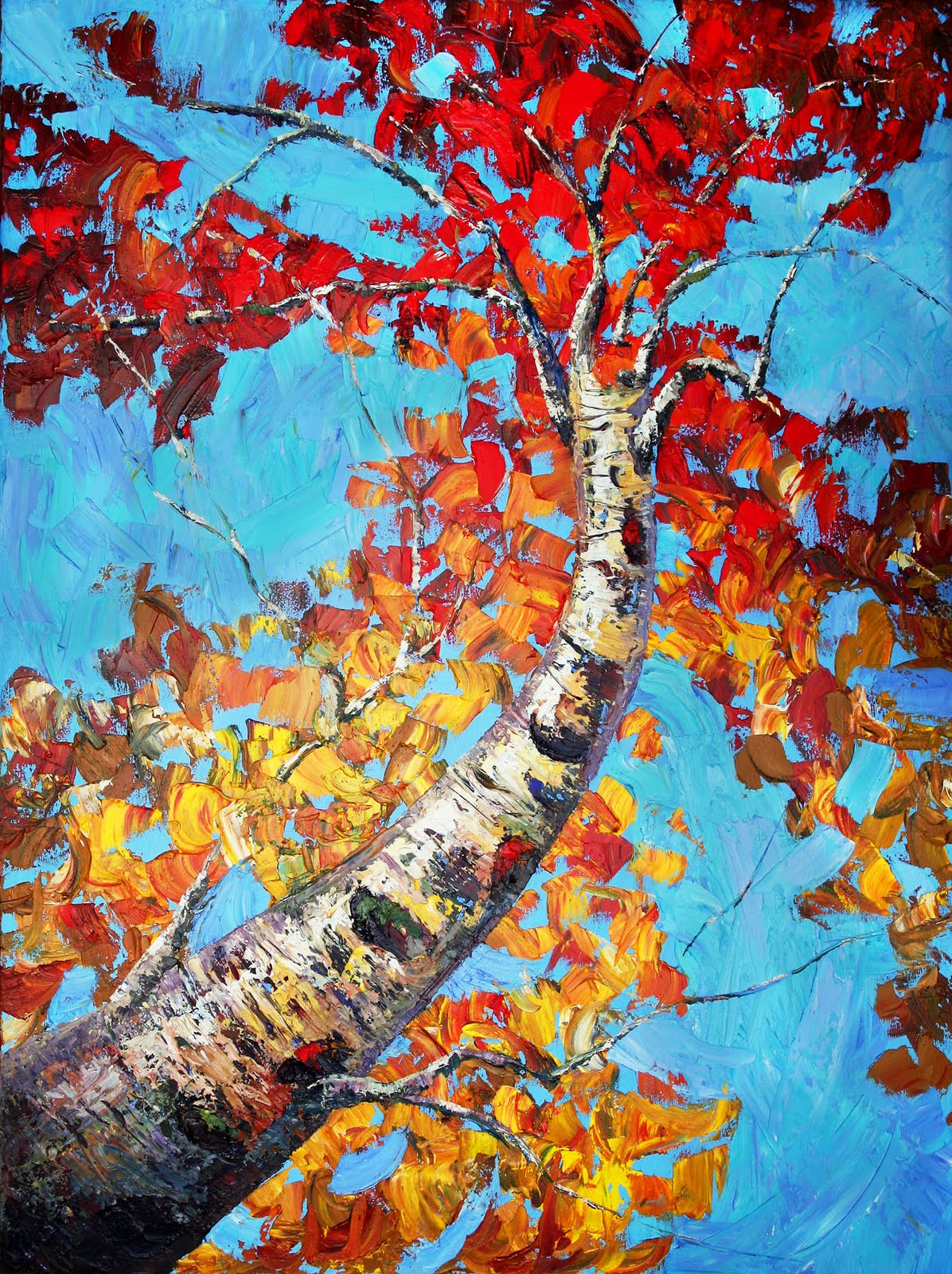 Palette Knife Painters, International: Climbing Trees oil painting by ...
