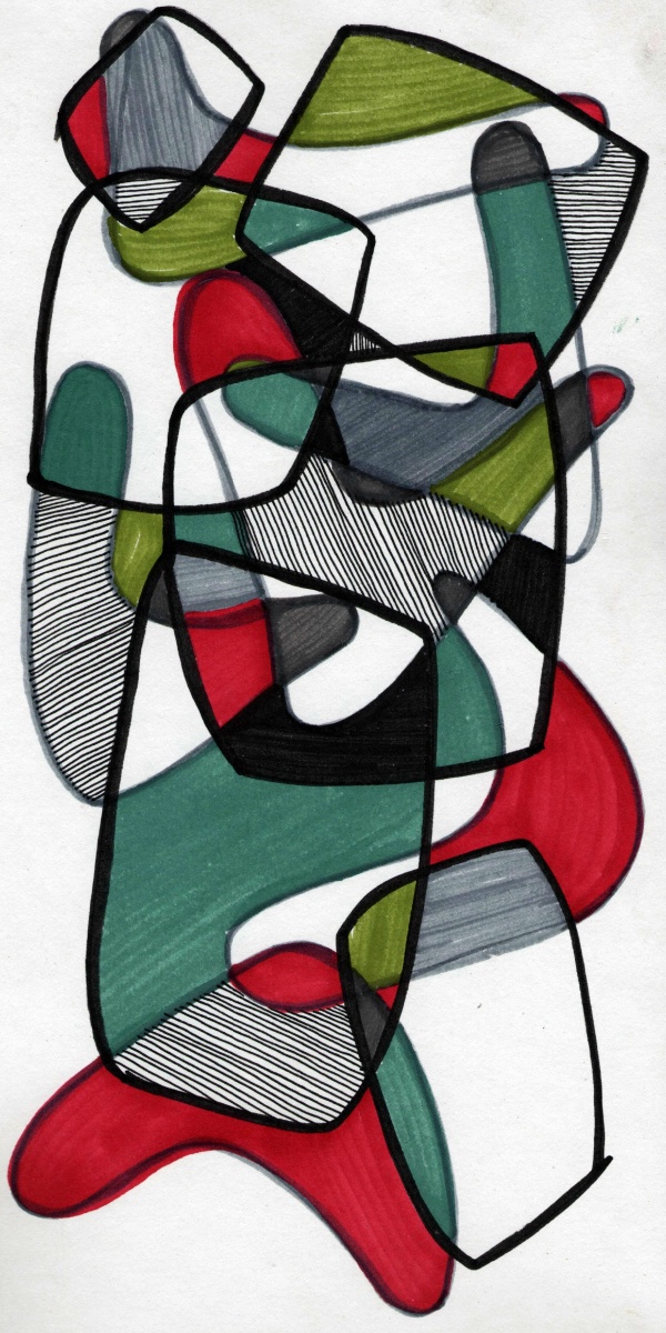 School's in....: Non objective drawing. Eliminate all reference to ...