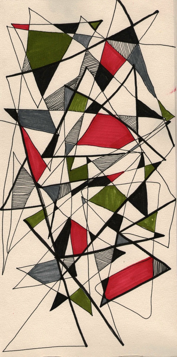 School's in....: Non objective drawing. Eliminate all reference to ...