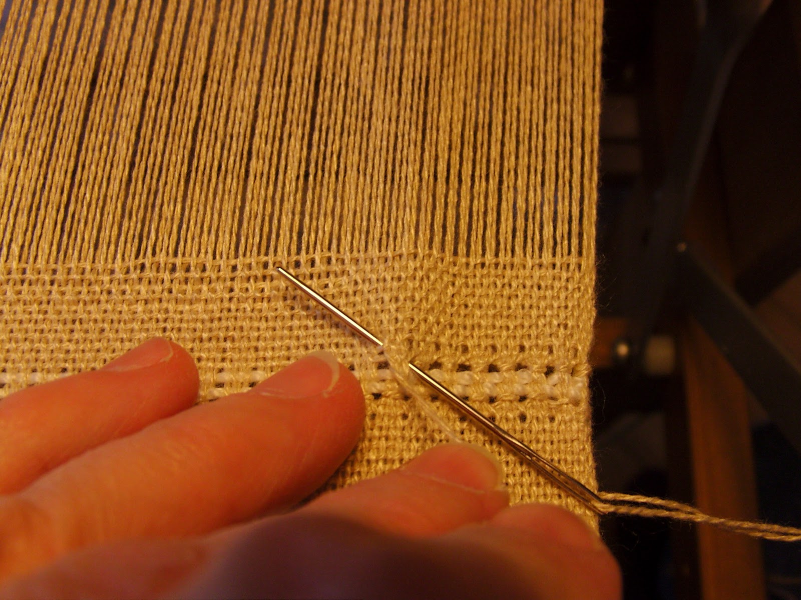 Daisy Hill Weaving Studio: Ladder Hemstitching with Photos