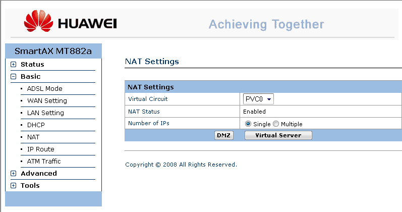 MAS: menyambungkan DVR AVtech di internet melalui modem huawei SmartAX ...