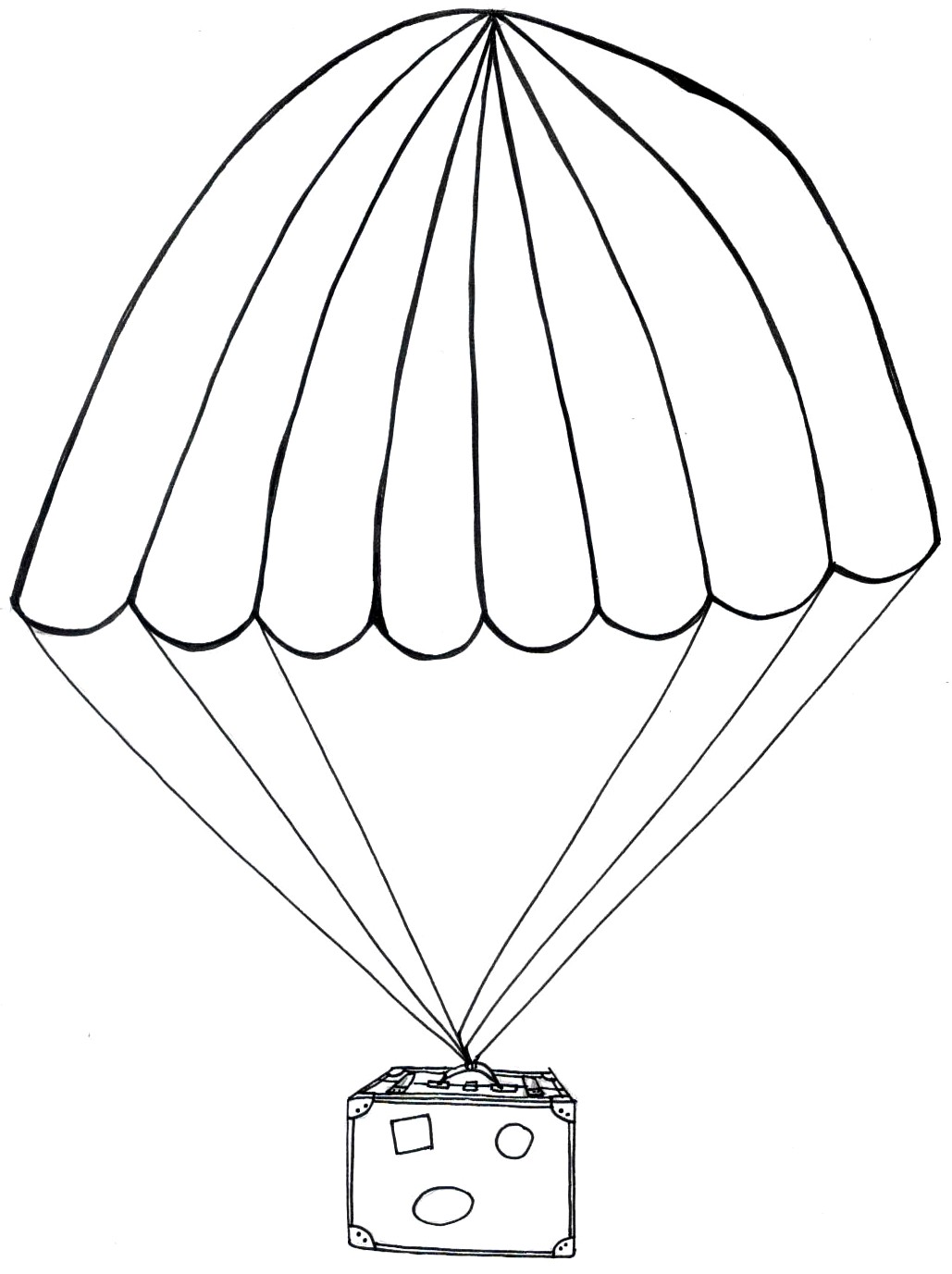 People Parachuting Coloring Coloring Pages