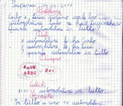 didattica matematica scuola primaria: Primi problemi - classe prima