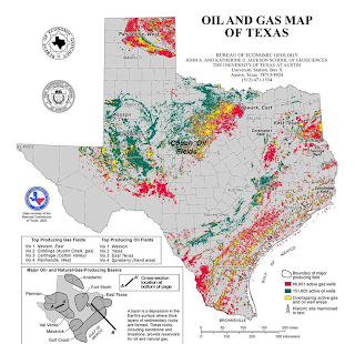 The All Around Oil Man: Oil and Gas Map of Texas