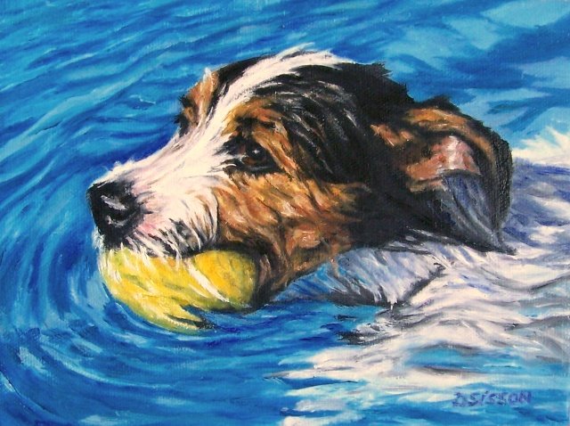 Daily Painters of Arkansas: Another One Debra Sisson Oil Painting Jack Russell Dog Art Pet ...