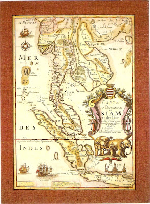 Postcard A La Carte: Thailand - Old Map Postcard