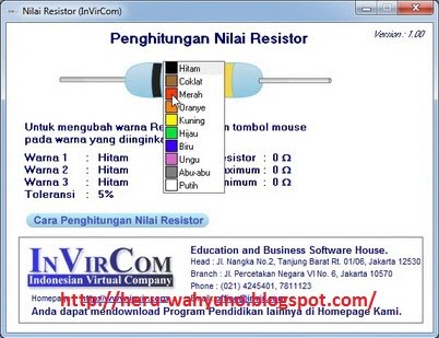 GENESIS7: Hitung Nilai Resistor dengan Software