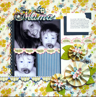Runs with Scraps...: "Mama" Layout with Studio Calico Back 40 Kit