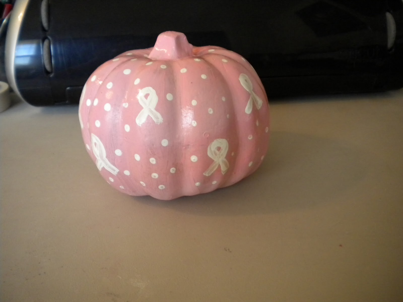 Jean's Crafty Corner: MSC Challenge: Breast Cancer Awareness Pumpkin