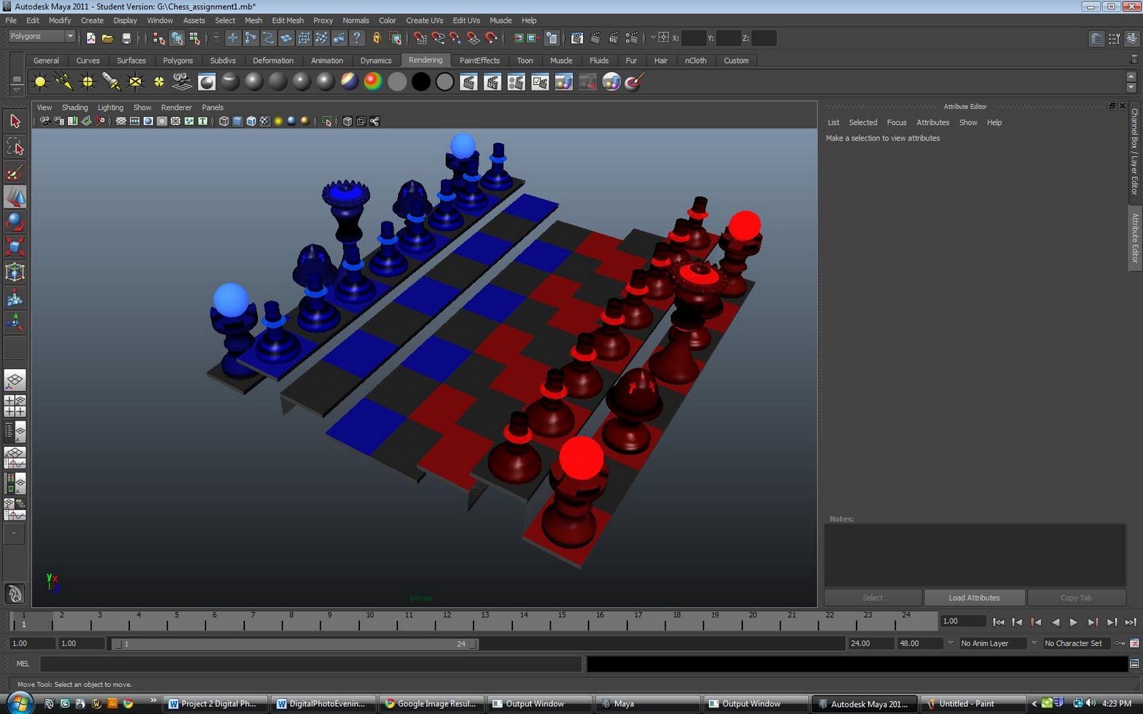 Maya-Chess Board: Chess Board Process