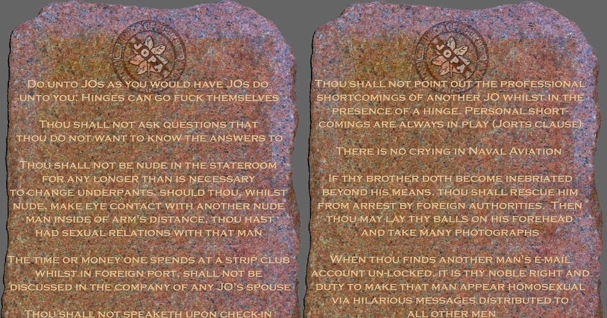 The Augmentee: The JOPA Commandments