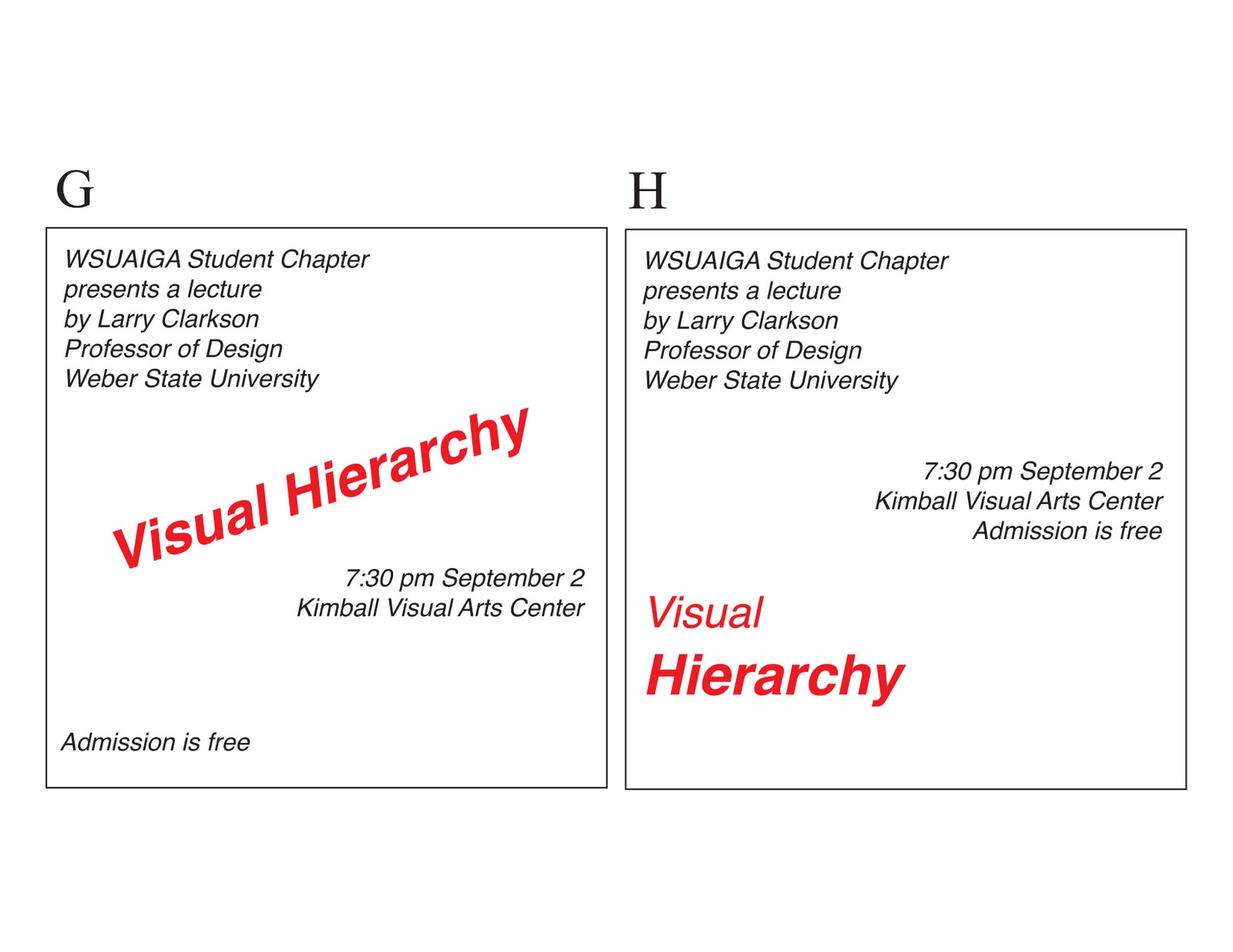 TYPE F10 - XANI: Visual Hierarchy