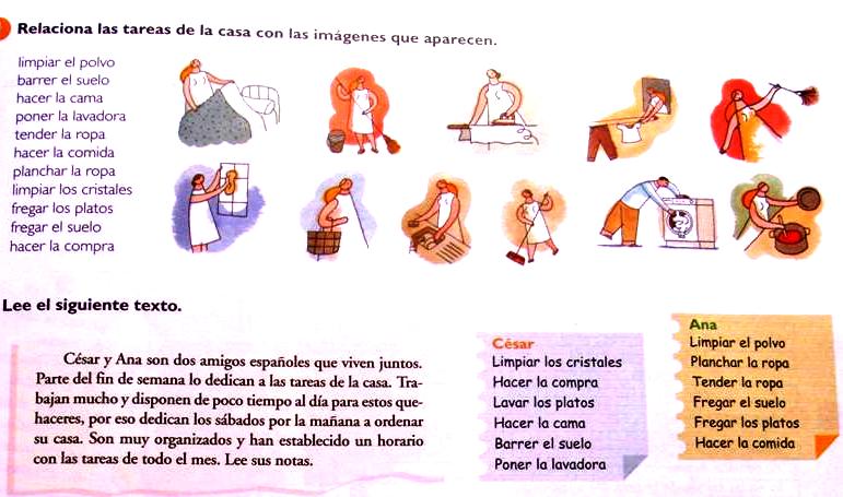 un pincho de español: tareas domésticas... ¿Son sólo pa(ra) ella?