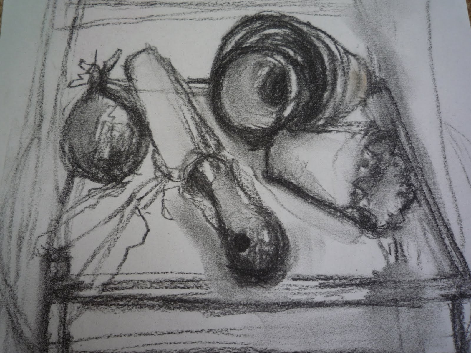 Dees Artscape: Two Quick A4 Sketches - tonal still life