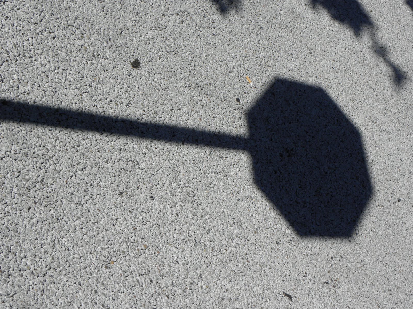 Postcard Memories From Paulie: Stop sign shadow