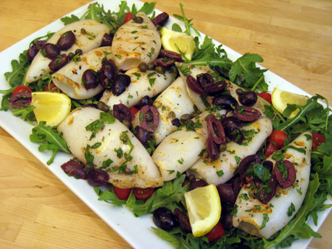 Grilled Calamari Salad ~ Best Italian Food