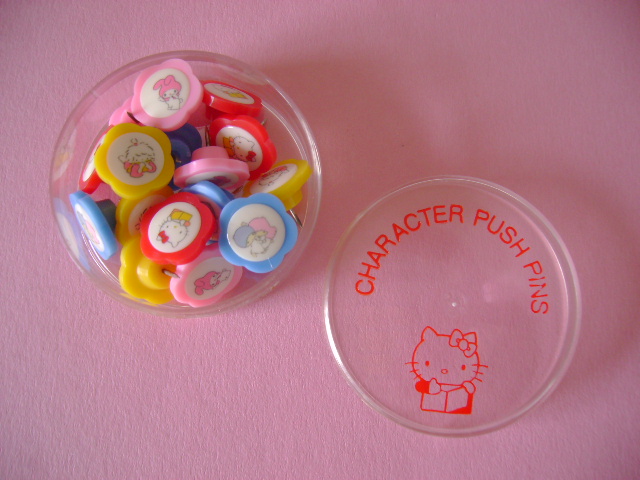 80s Shop: Hello Kitty Character Push Pins - Sanrio