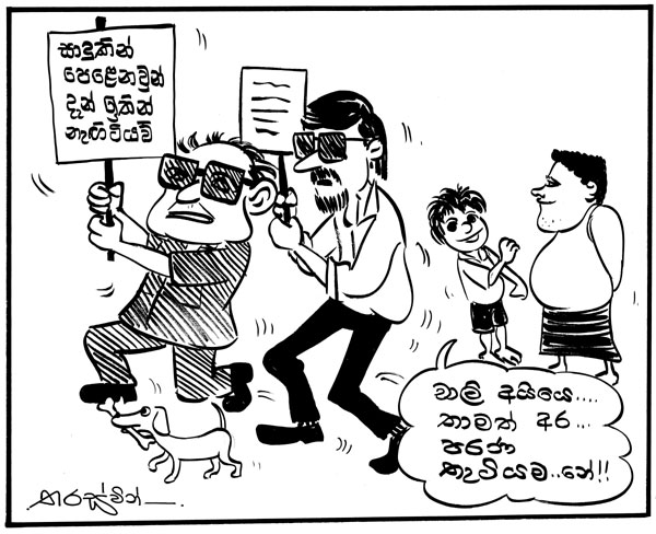 Sinhala Leading News Paper Cartoons on Web