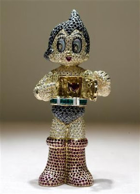 Astro Boy encrusted with diamonds, rubies and emeralds - LUXUO