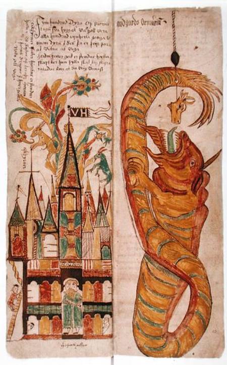Monsters of Mythology: Midgard Serpent - Fine Art [Illuminated Manuscripts]