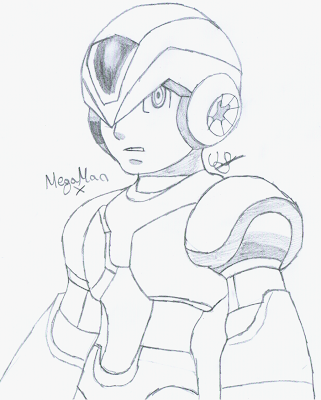 Drawing Resonance: 3rd Drawing - MegaMan X (UnShaded)