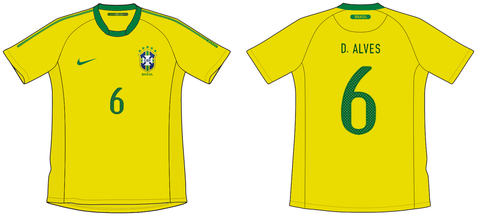 Futbol Kits: 2010 'Brasil - Home kit'