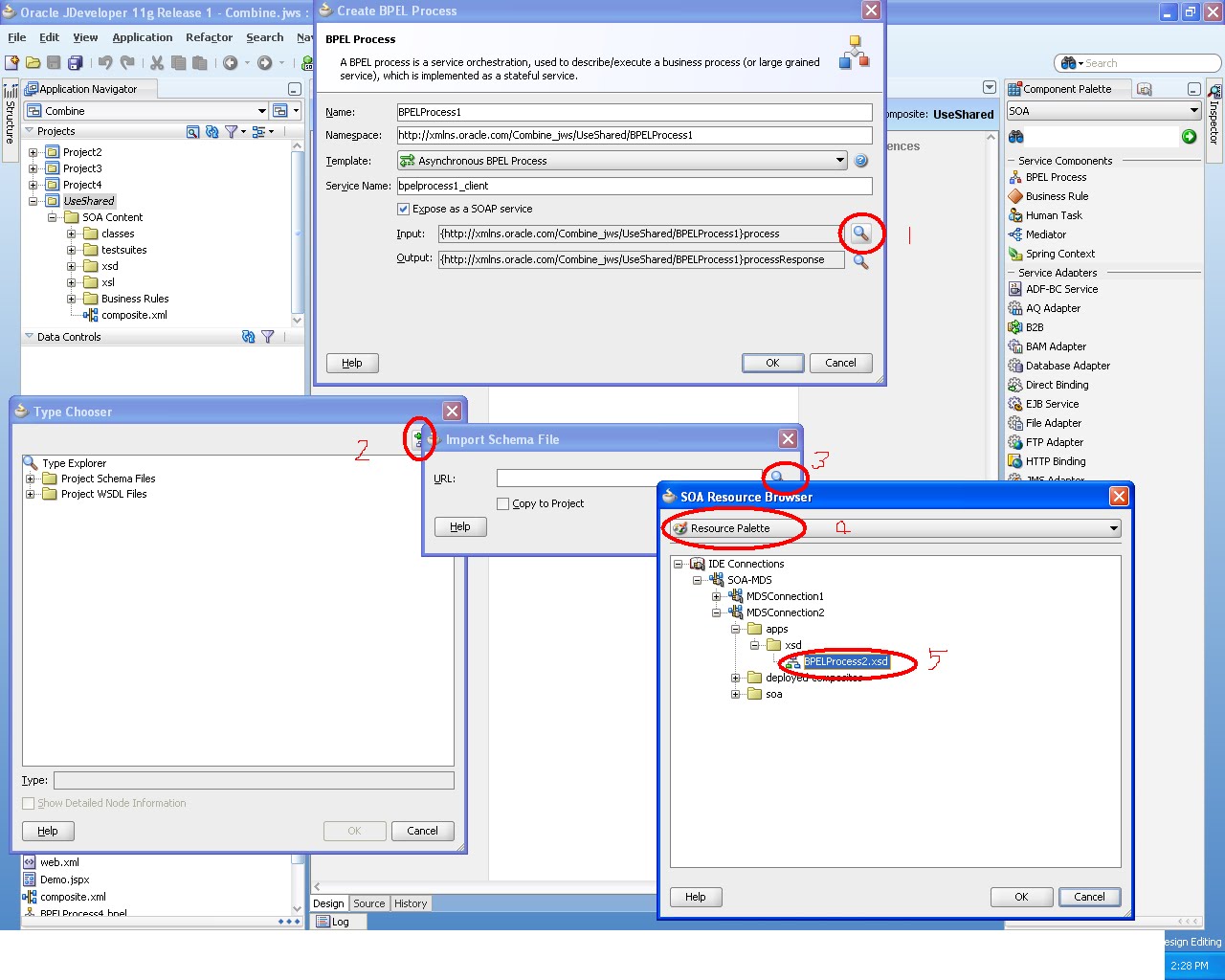 Learning SOA: How to use Shared Meta data in SOA suite 11g