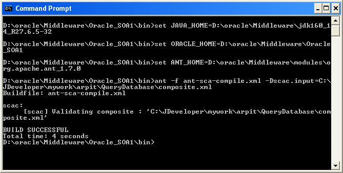 Learning SOA: Working with Ant script in SOA Suite 11g
