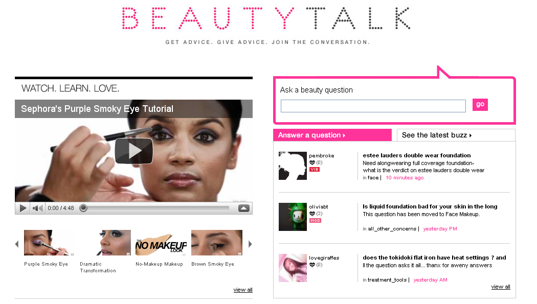Cosmetaholic: Beauty Talk - Sephora