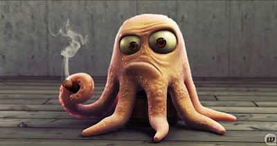 Graphic Design History: "Smoking Squid"