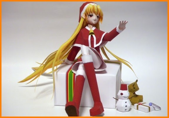 Anime Girl Christmas Papercraft Free PaperCrafts Paper Models Anime Girl Christmas Papercraft Free PaperCrafts Paper Models