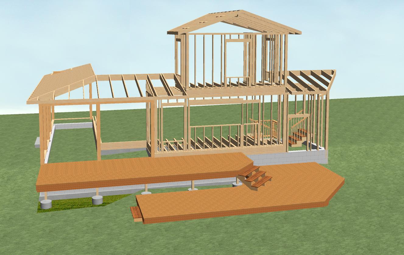 Chief Architect Training: Showing New Addition Framing On Existing Home