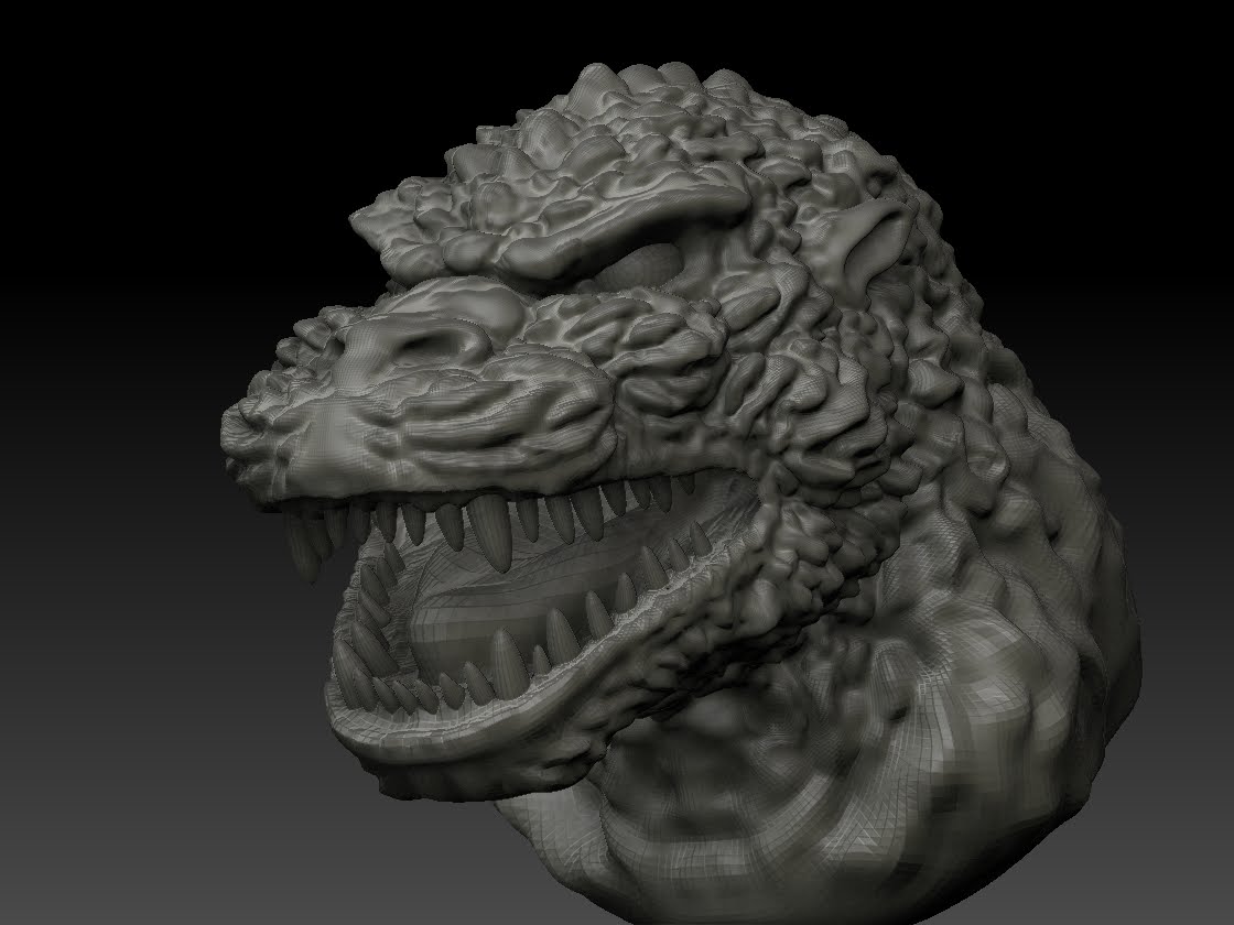 Tim Johnson Art Blog: 90's Godzilla Head