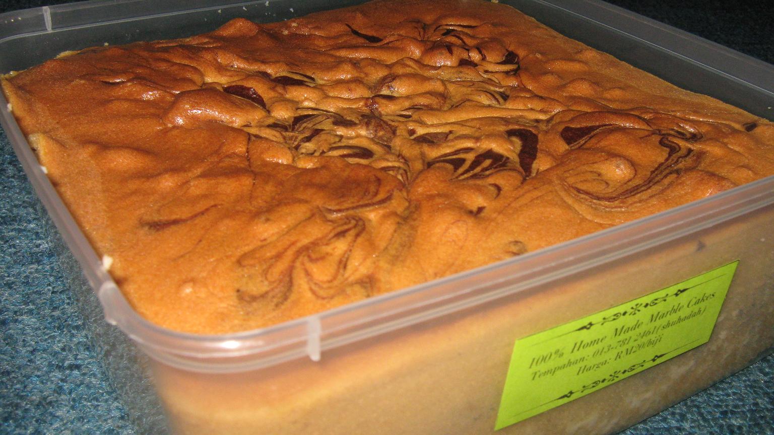 100% Homemade Cakes: KEK MARBLE COKLAT