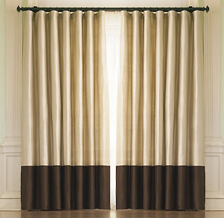 The Reluctant Blogger: Banded DIY Drapery Panel