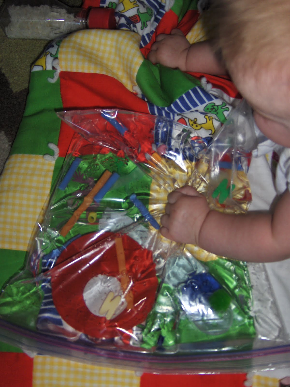 Baby Activity - Sensory Water Bag - The Activity Mom