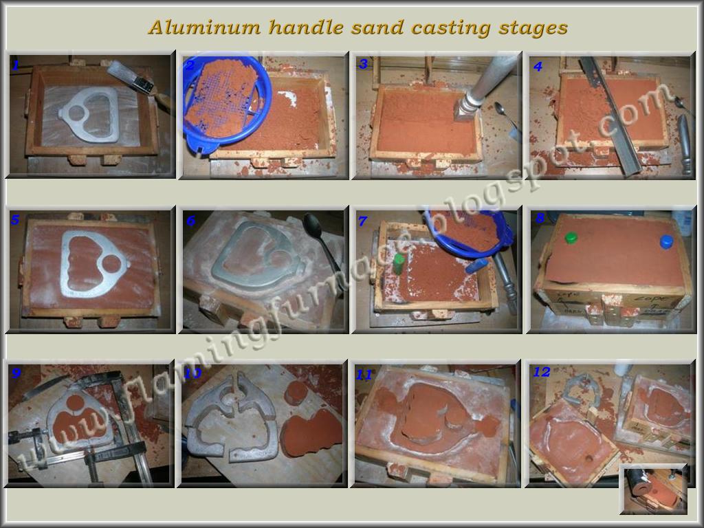 Sand casting aluminum handle ~ Metal casting projects