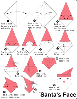 ♥ Sweet Tresa ♥¸¸.•*¨*•: How to Fold Santa Origami Ways