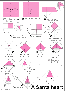 ♥ Sweet Tresa ♥¸¸.•*¨*•: How to Fold Santa Origami Ways