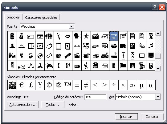 MANEJANDO WORD: SIMBOLOS