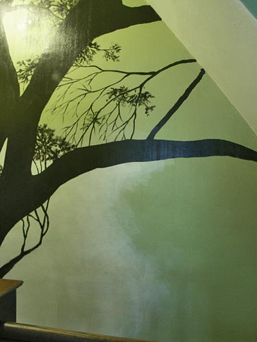 MsSurreal - the art in my head . . .: Painting a Tree Silhouette Mural