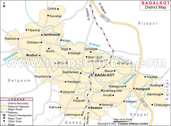 Bagalkot District Karnataka: Bagalkot District map
