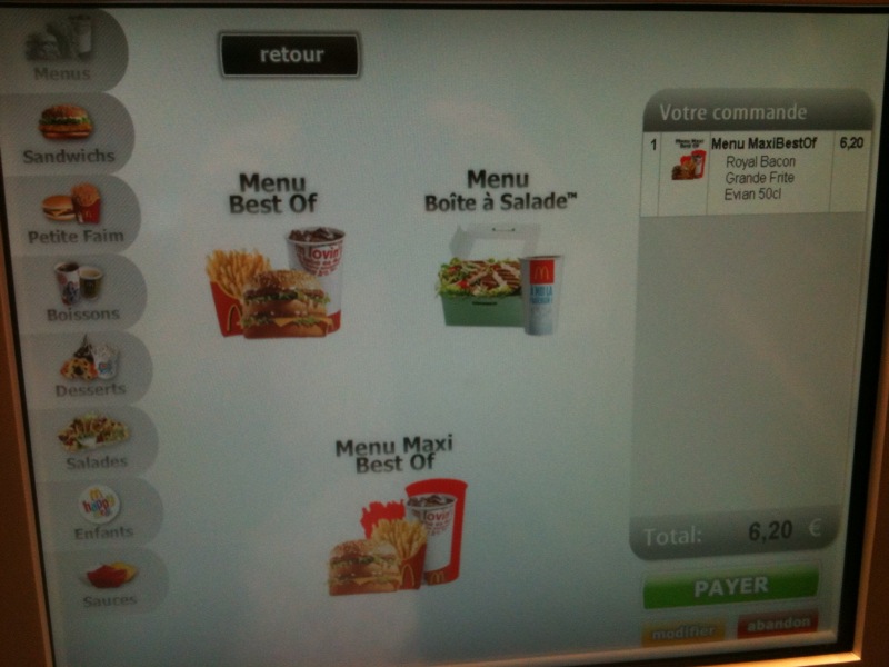Bornes interactive de commande Mc Do ~ L'alchimie digitale