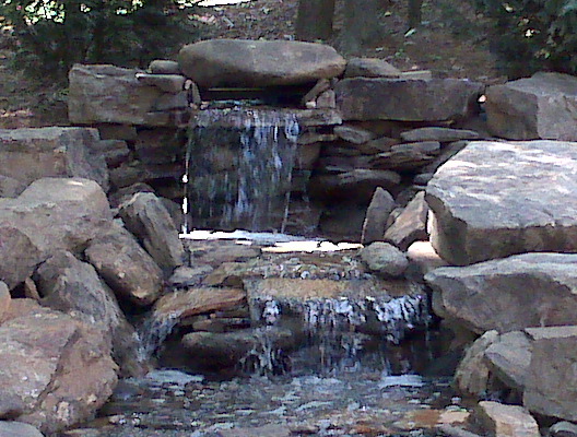 pondless waterfall: pondlees waterfall,natural stone steps,outdoor ...