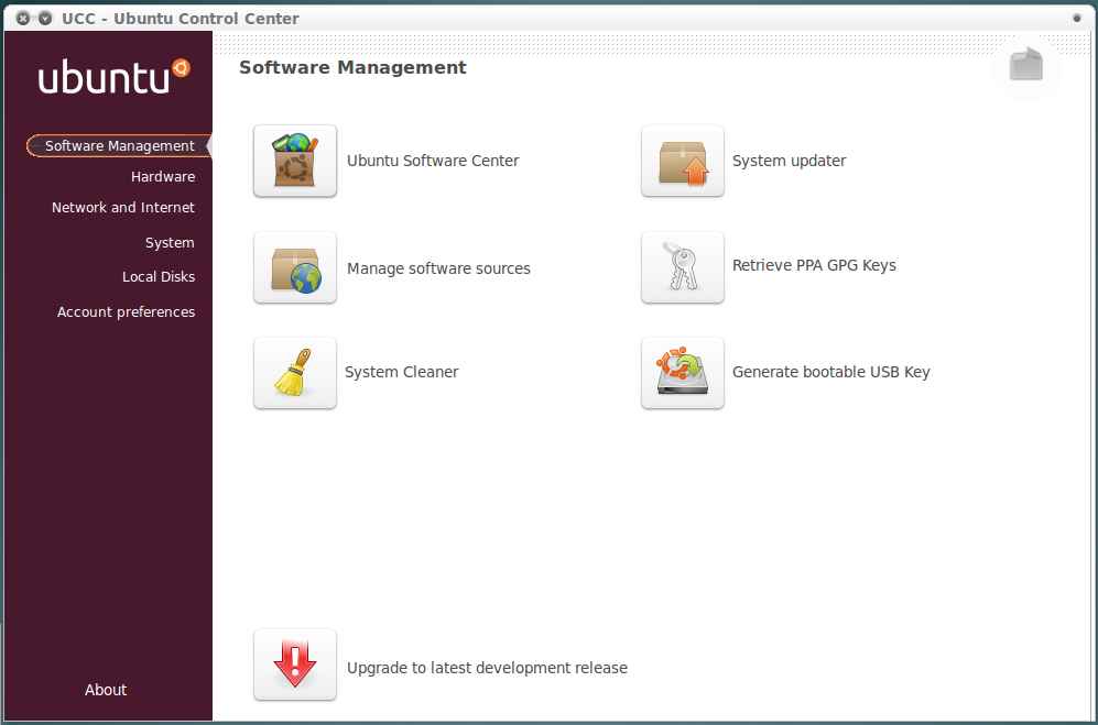 How About Something Similar to Ubuntu Control Center in Default Ubuntu?